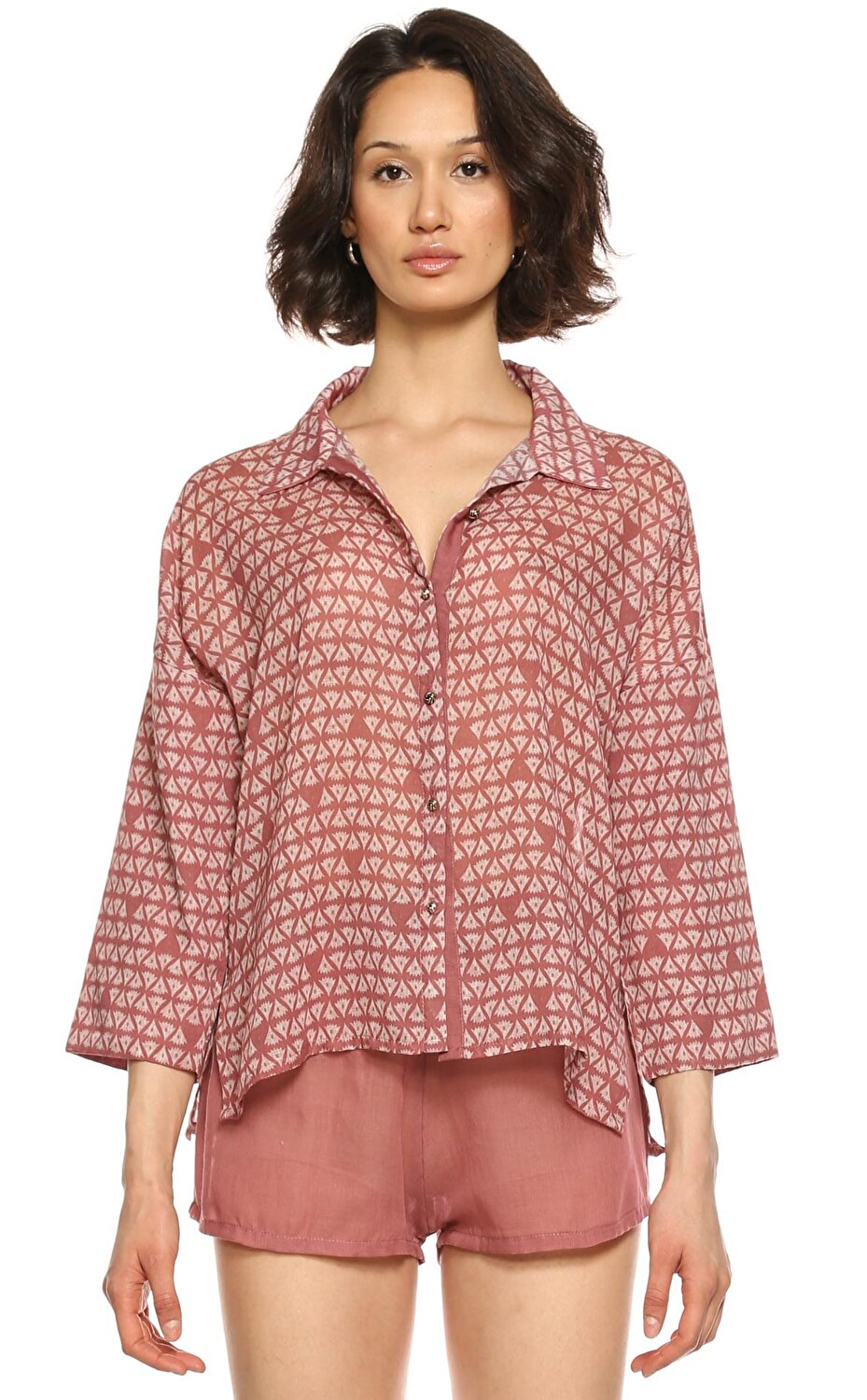 Diza Gabo Kadın Gömlek DIZSHI211.C217-2Fre-FrenchRose - Brandroom