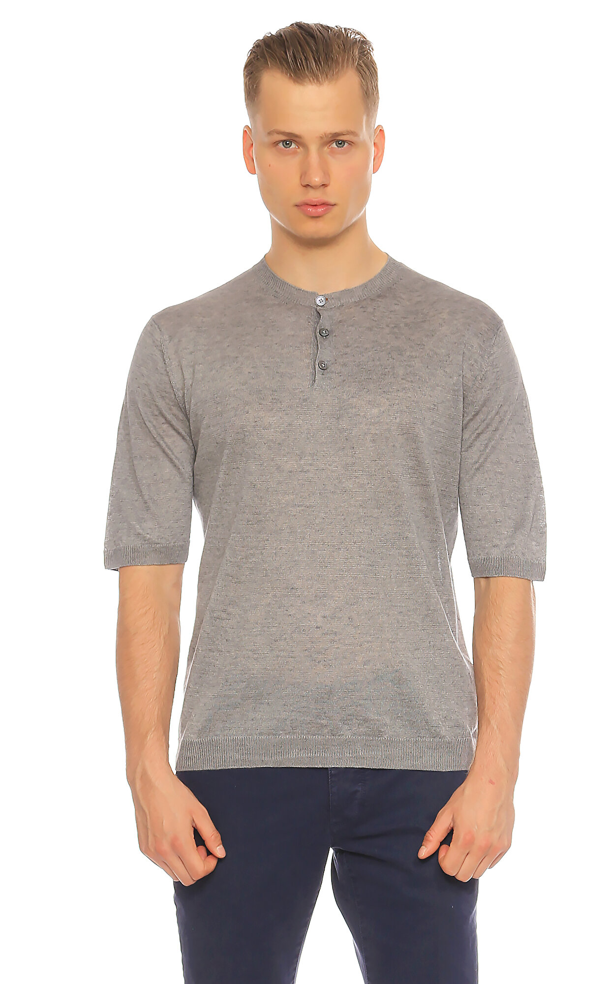 Eleventy Erkek Gri T-Shirt EVT979MA0297MAG2100413-GREY - Brandroom