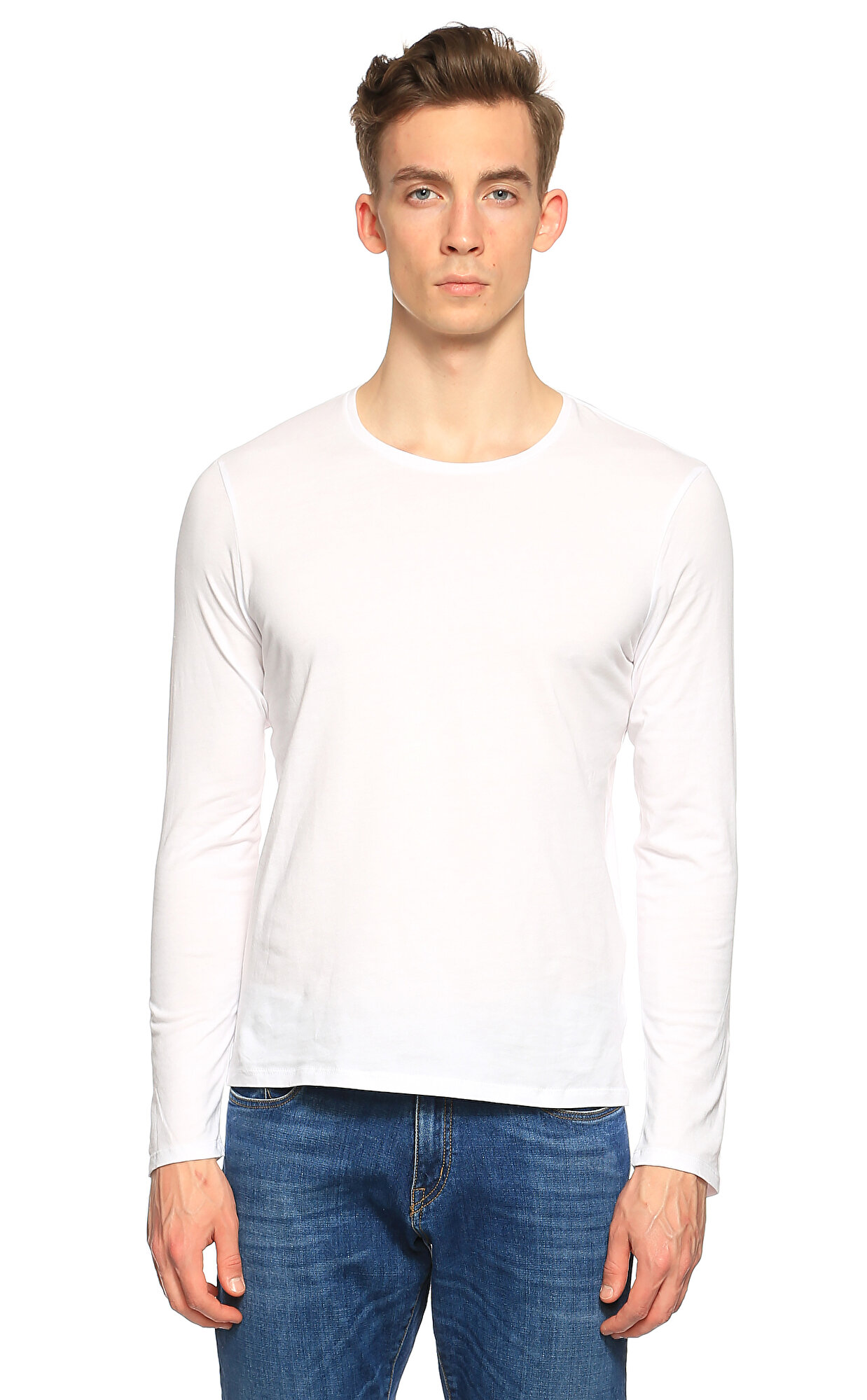 Cashmere Men Erkek Beyaz T-Shirt GCNPESLONWHI-WHITE - Brandroom
